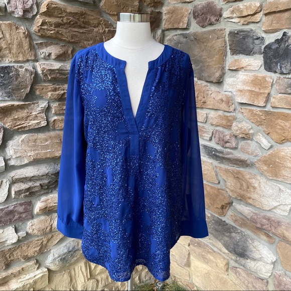 Chico's | Tops | Chicos Sequin Blouse | Poshmark
